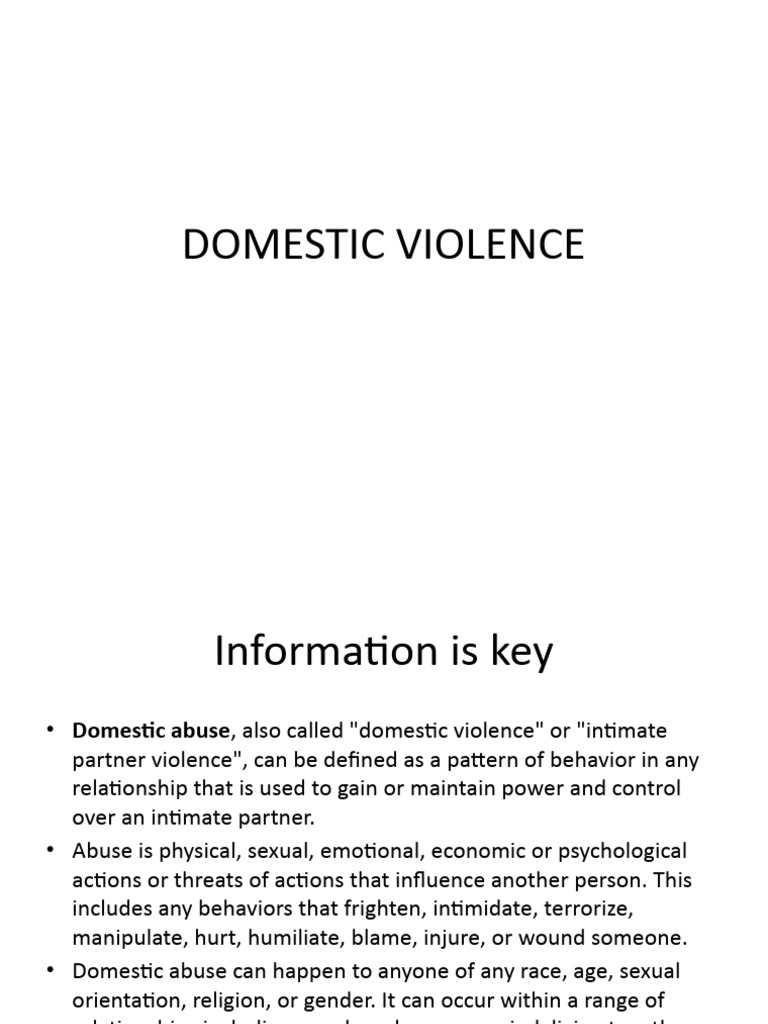Understanding Domestic Violence Types | PDF | Domestic Violence | Violence