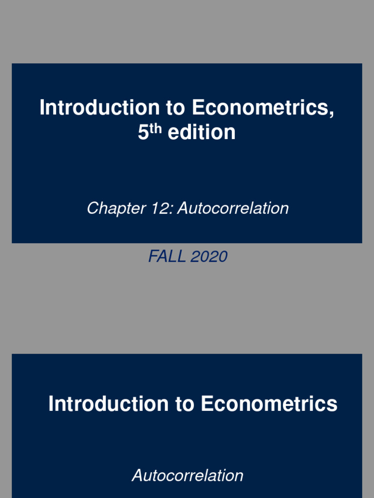 Chapter12 Autocorrelation | PDF | Autoregressive Model | Autocorrelation