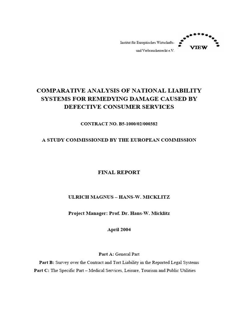 Comparative Analysis of Liability Systems | PDF | Tort | Legal Liability