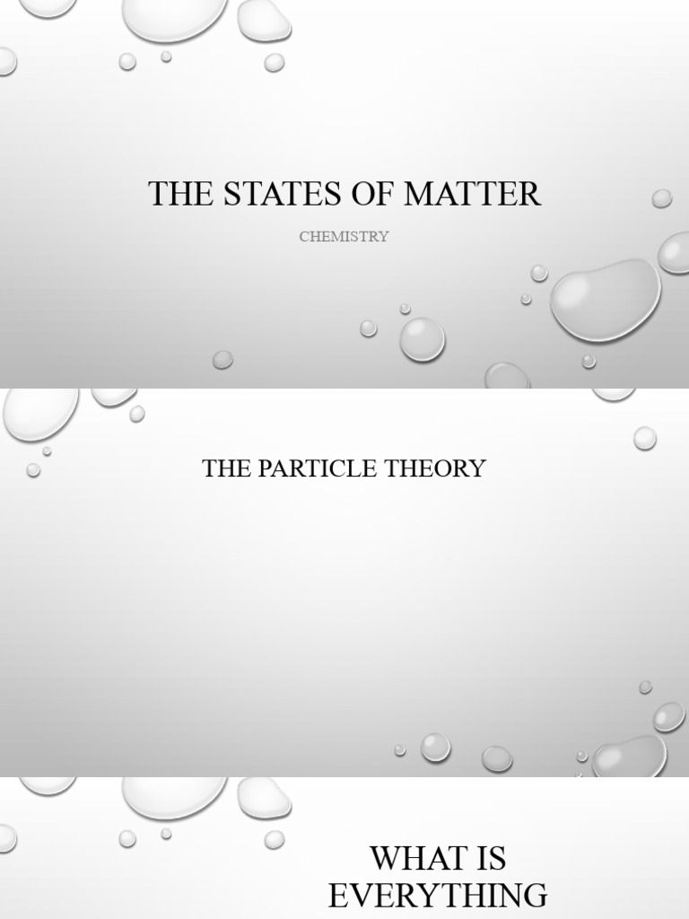The States of Matter | PDF | Liquids | Boiling