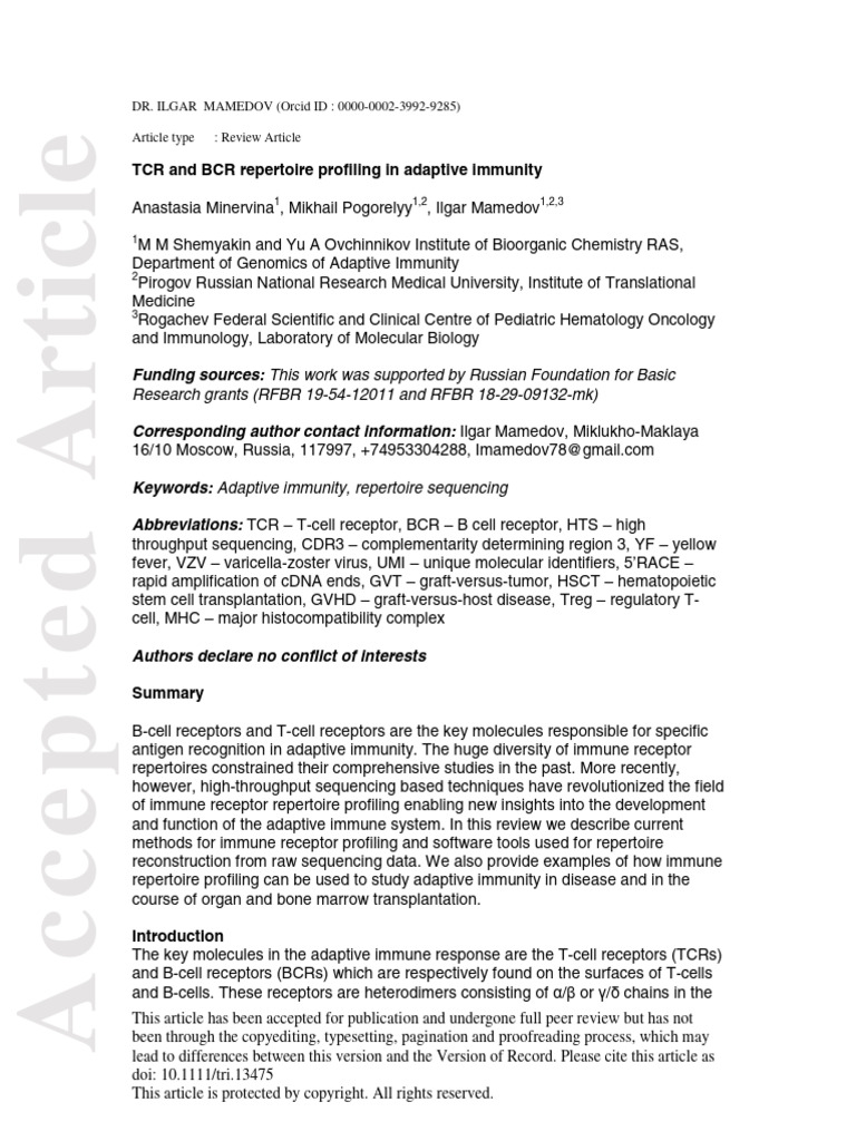 Tri 13475 PDF Hematopoietic Stem Cell Transplantation T Cell