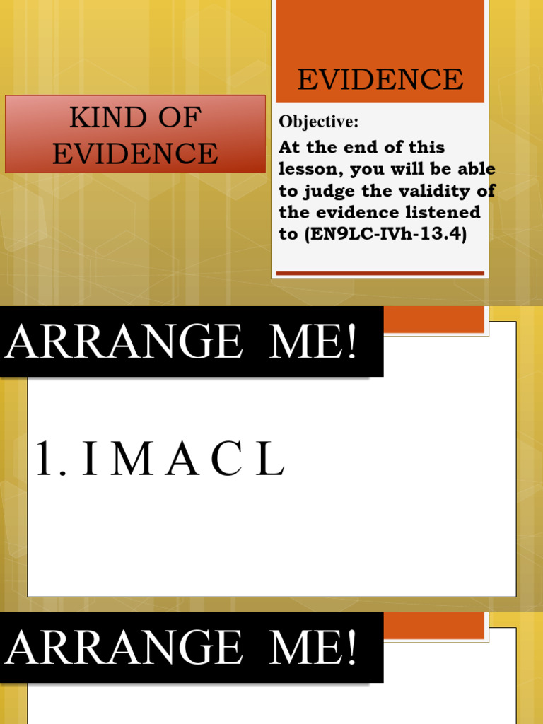 8. KIND OF EVIDENCE | PDF | Evidence | Argument