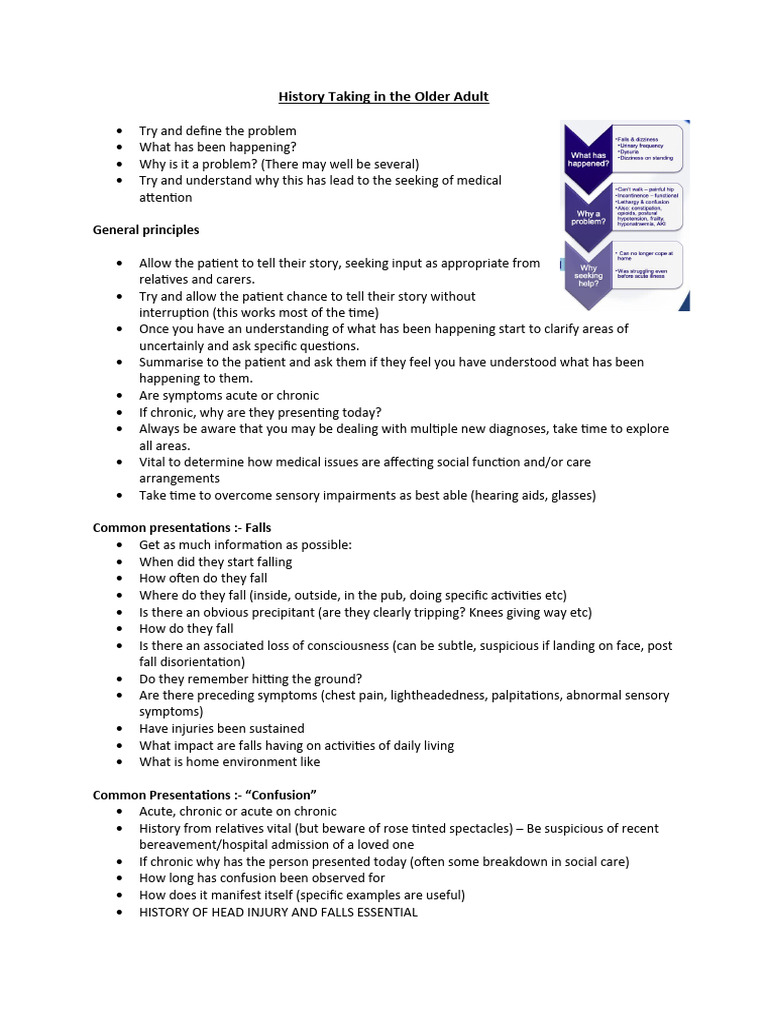 History Taking in The Older Adult | PDF | Urinary Incontinence ...