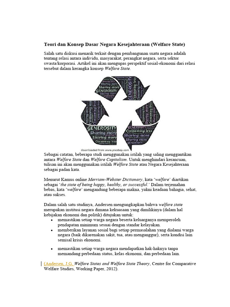 Teori Dan Konsep Dasar Negara Kesejahteraan | PDF | Ilmu Sosial