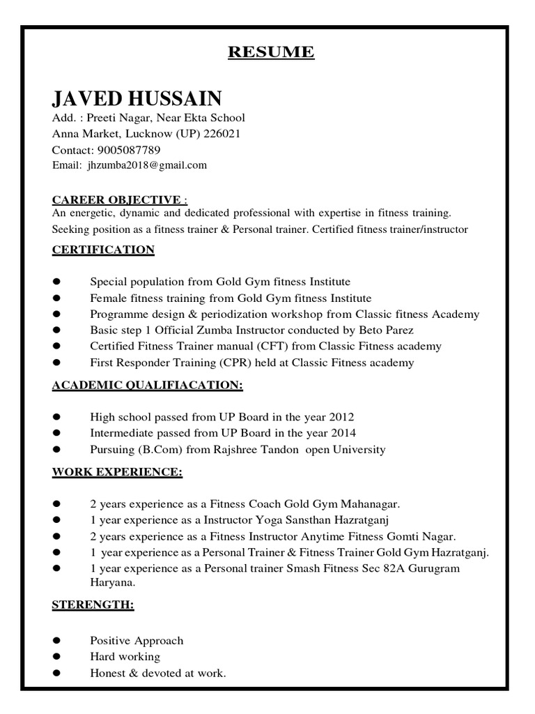 Javed's Resume-1 | PDF | Career & Growth