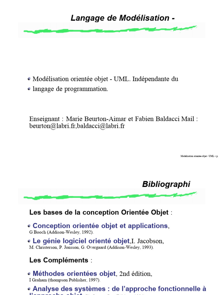 Modélisation Objet avec UML | PDF