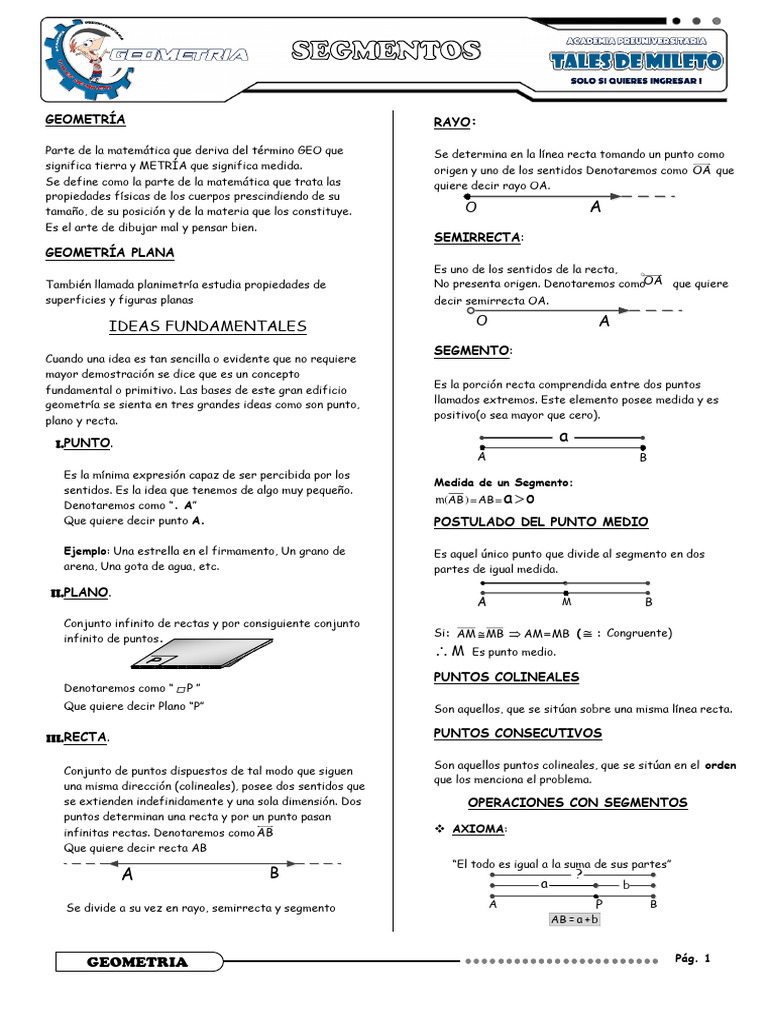 Geometria-Semana 01 | PDF | Geometría | Matemáticas