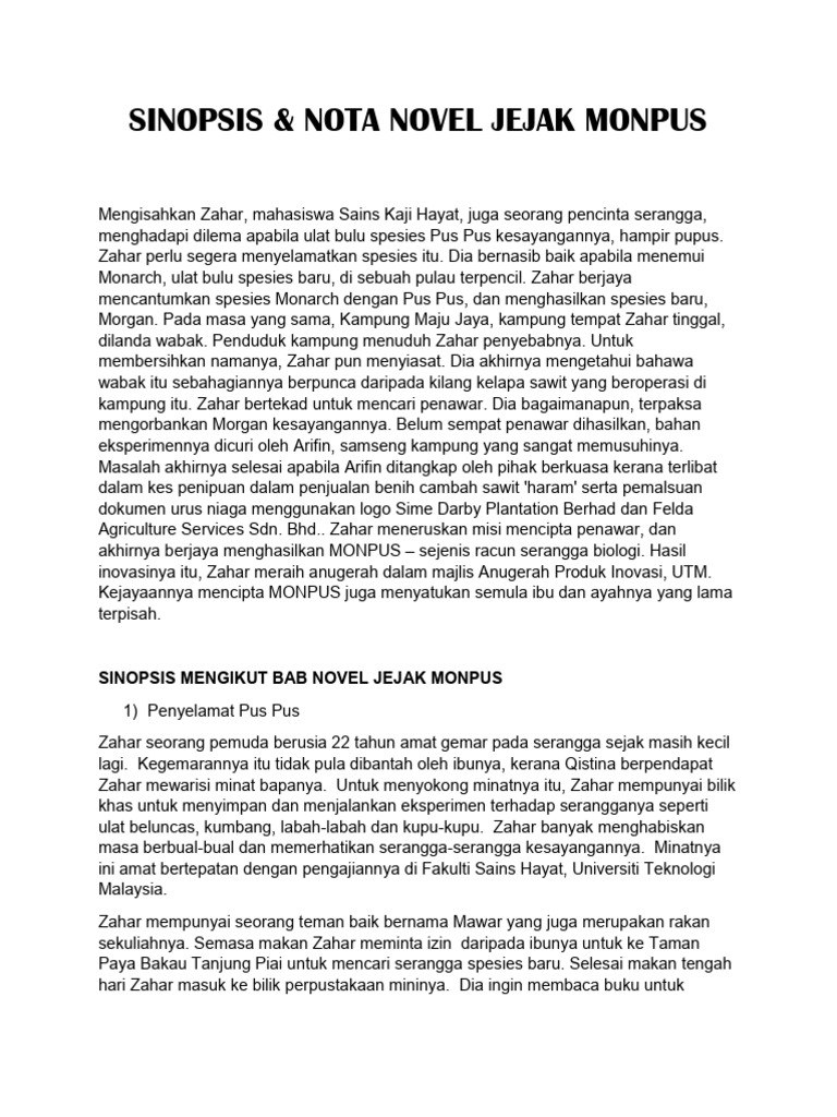 Novel Jejak Monpus | PDF