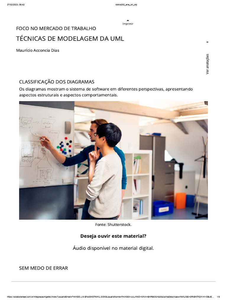1.2.2 - Técnicas de Modelagem da UML - Classificação dos Diagramas ...