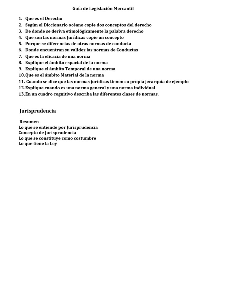 Guía Completa de Legislación Mercantil | PDF | Derecho