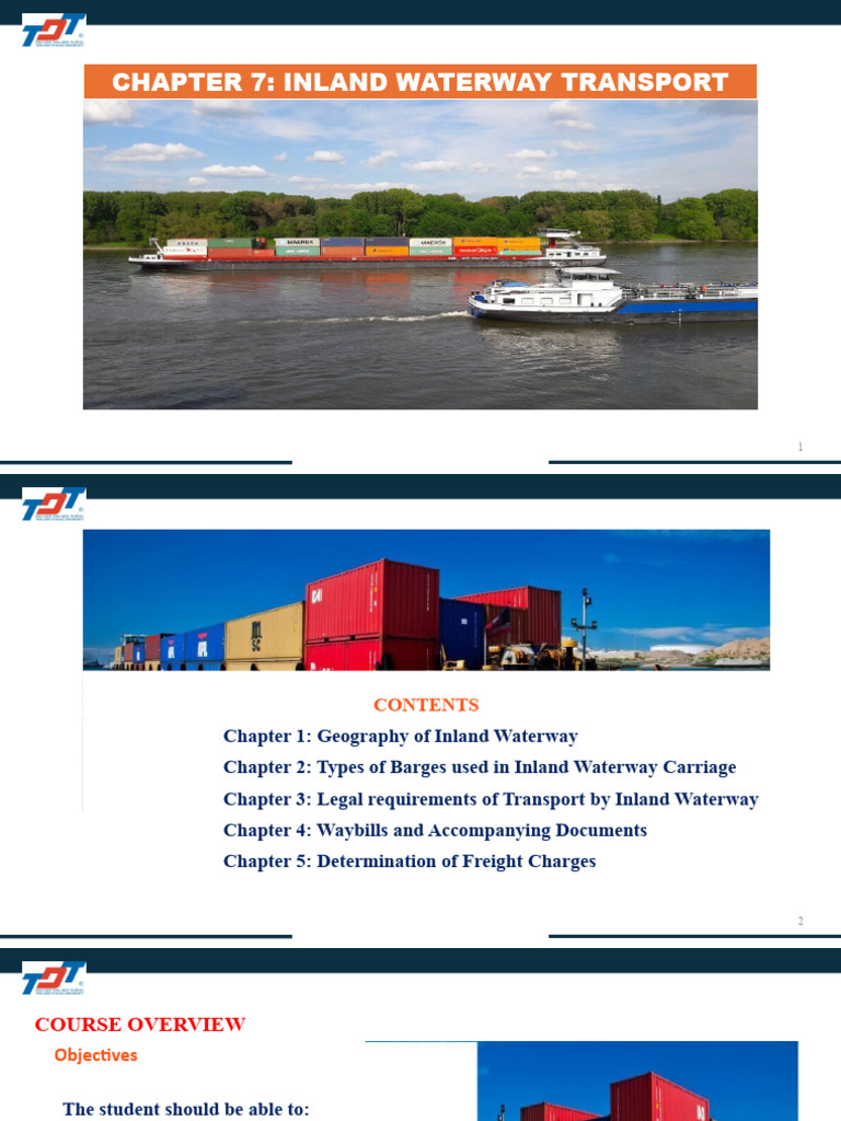 Inland Waterway Transport Guide | PDF | Cargo | Bill Of Lading