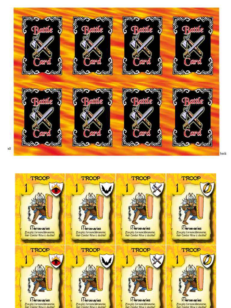 Battle Card Game Mechanics Overview | PDF | Military | Warfare