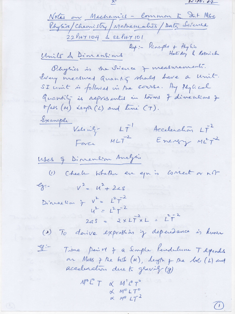 Units And Dimensions Pdf