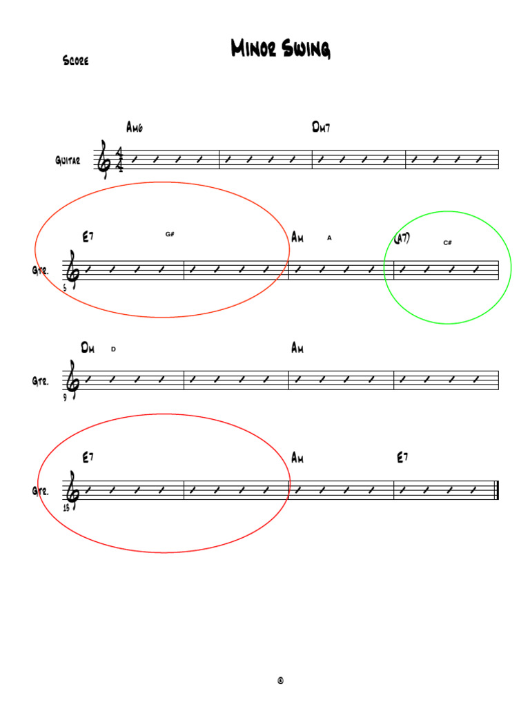 Minor Swing - Score | PDF