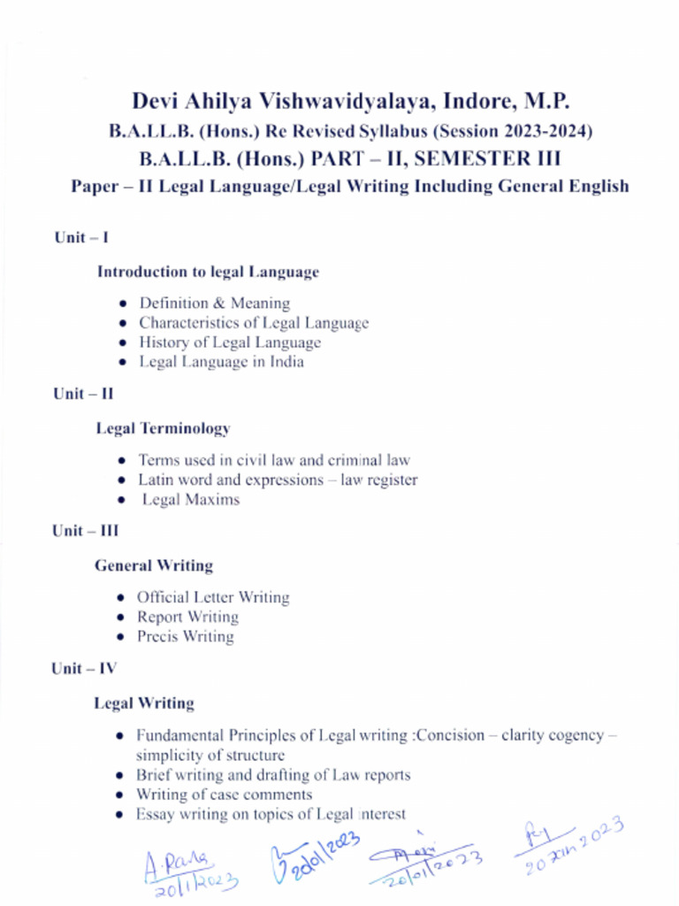 B A LL B Hons Re-Revised-Syllabus | PDF