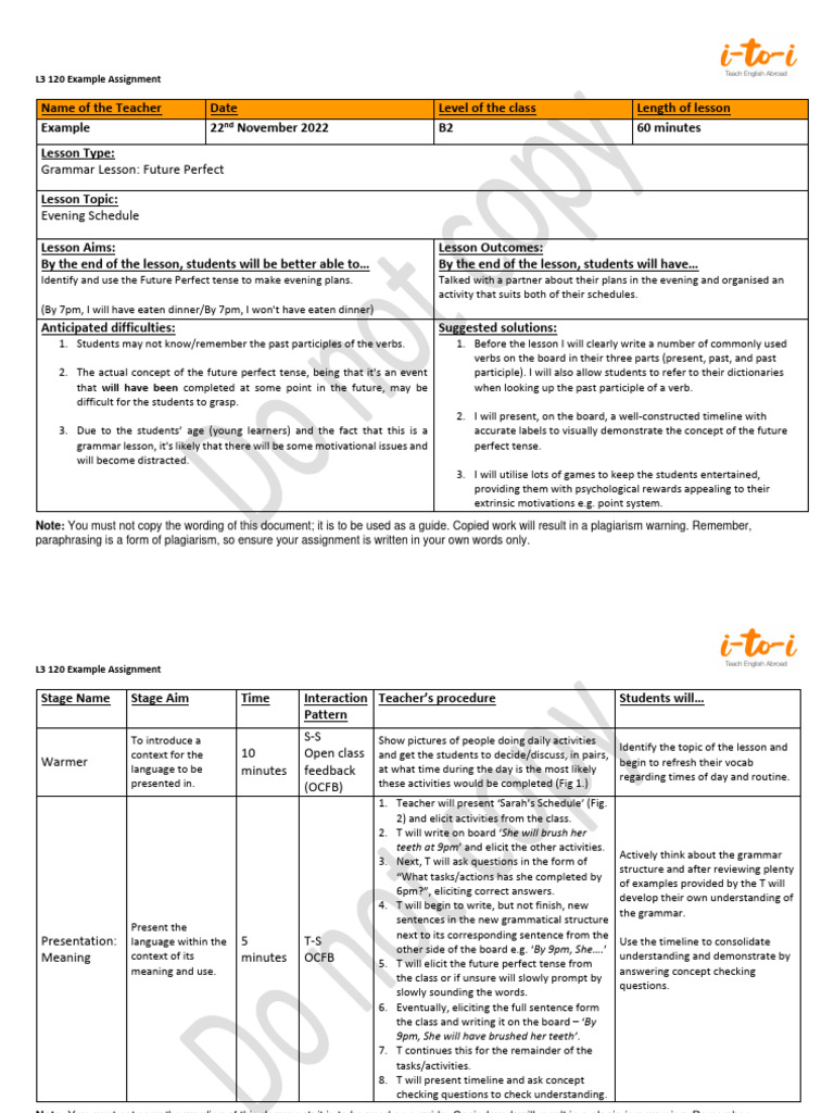 6.example Assignment L3 | PDF | Perfect (Grammar) | Syntax