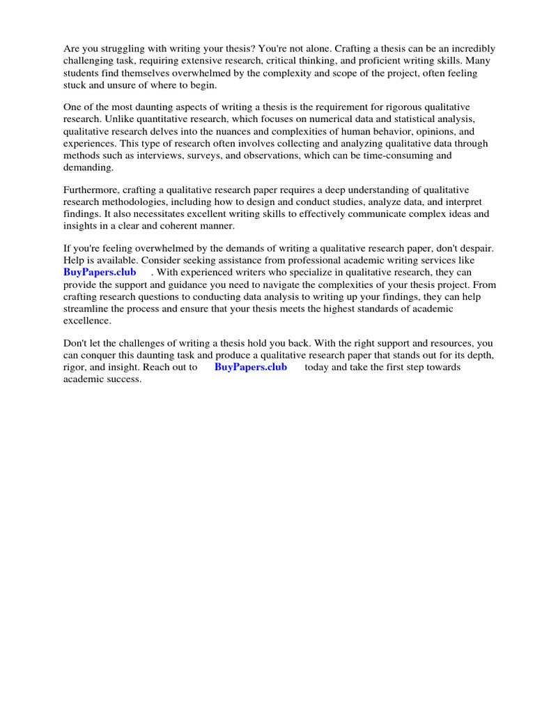 What Does A Qualitative Research Paper Look Like Pdf Qualitative Research Quantitative