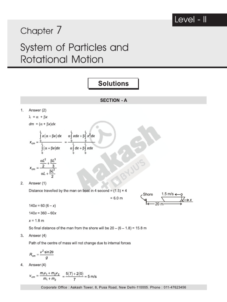 L2 - Ch-6 - Sol - Set-1 - Rotational Mech | PDF