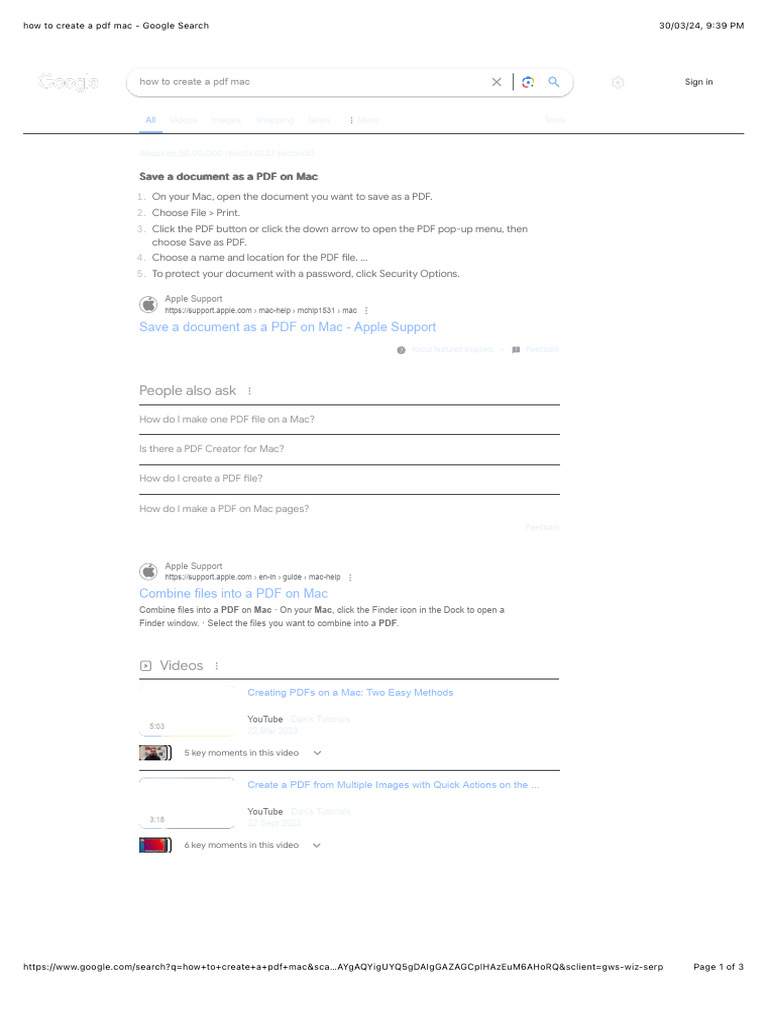 Create PDF Files on Mac Easily | PDF | Finder (Software) | Software