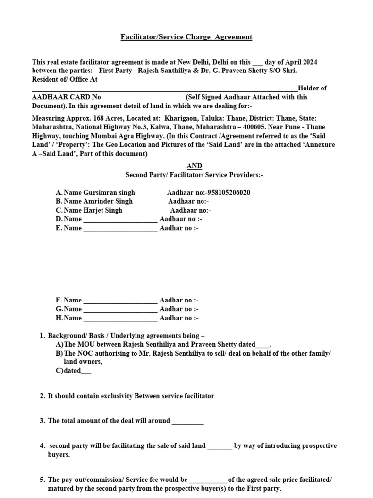 facilitators Agreement | PDF | Arbitration | Cheque