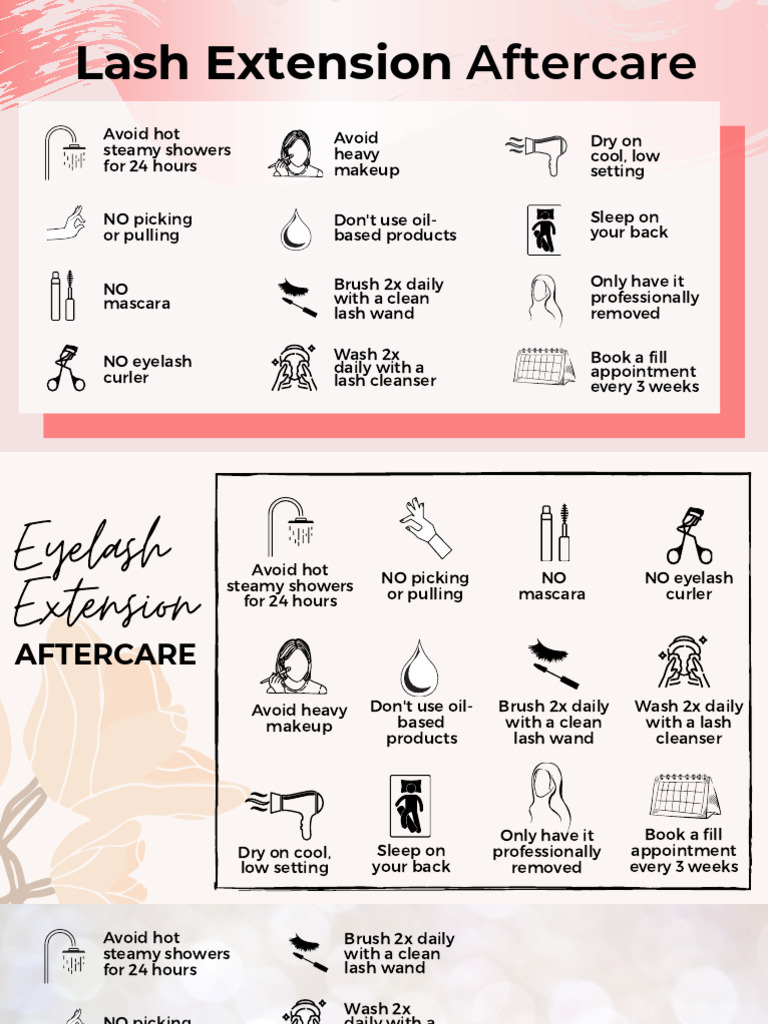 Eyelash Aftercare Guide - Updated | PDF