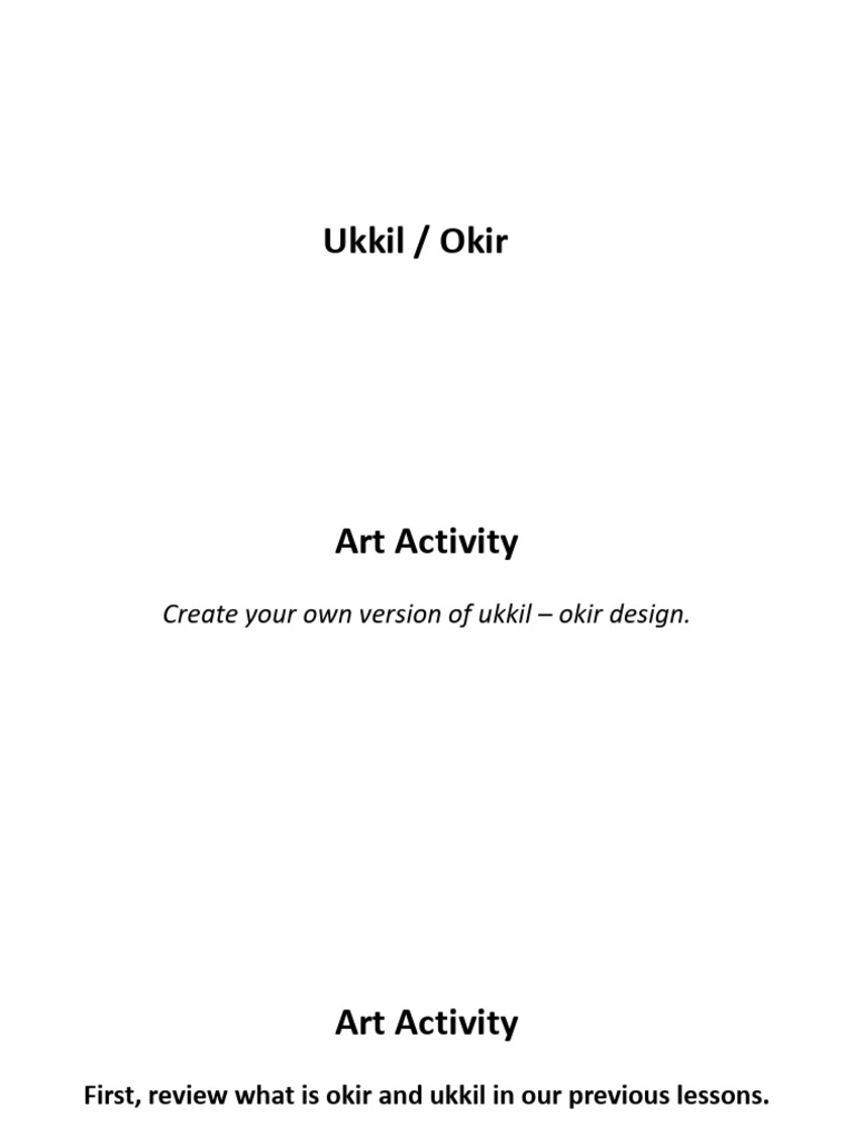Applying The Elements of Art in OkirUkkil Design 2022-12-13 | PDF | Pattern