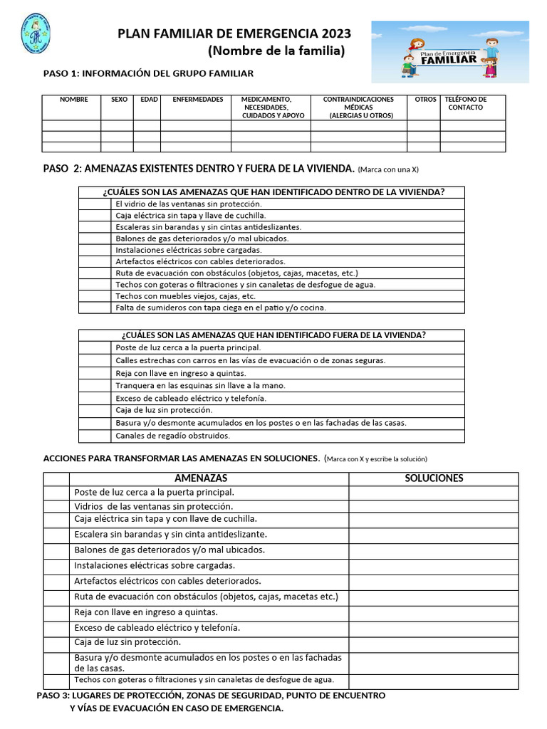 Esquema Plan Familiar - 2023 | PDF