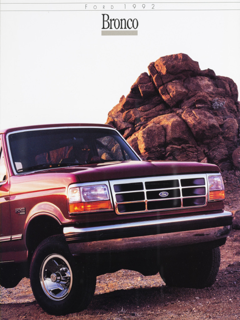 92 Ford Bronco Brochure | PDF