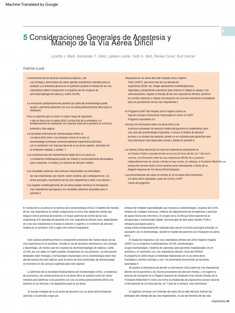 5-Consideraciones Generales de Anestesia y Manejo de La VA Difícil ...