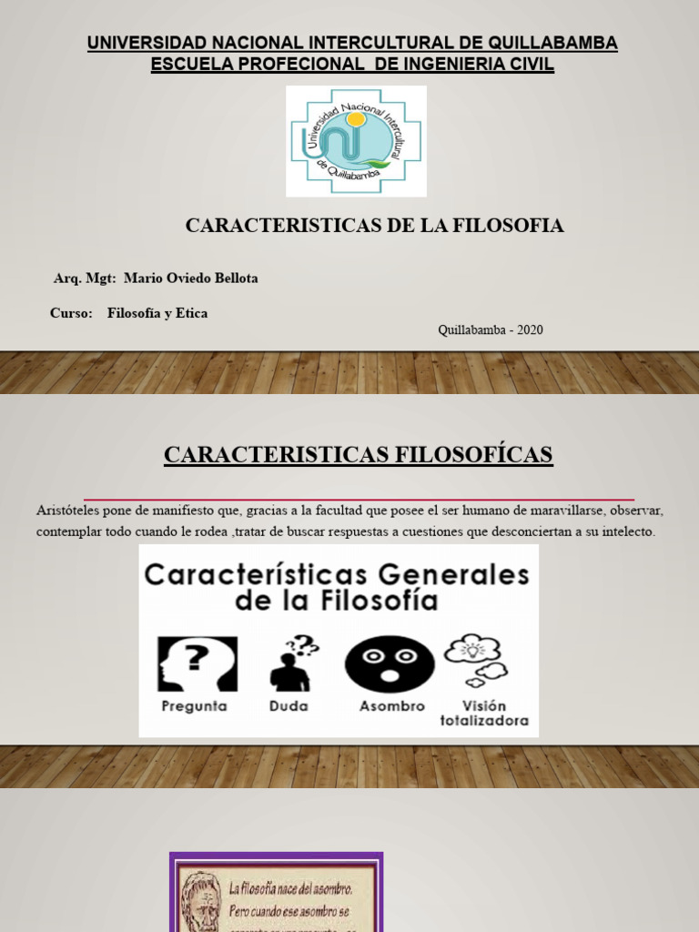 Caracteristicas de La Filosofia Semana-2 Civil | PDF | Razón | Conocimiento