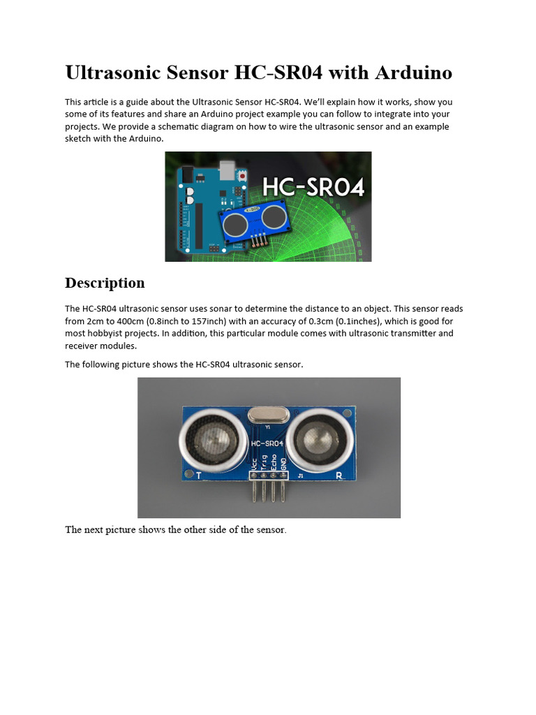 lab7 SR04 - Lập trình nhúng | PDF | Arduino | Sonar