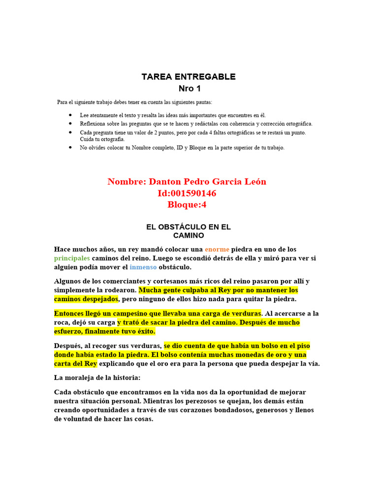 Tarea Entregable Comunicacion 001 (Garcia Leon) . | PDF