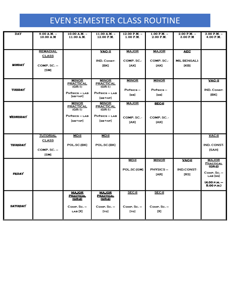 Even Sem 1 (Ankan) | PDF