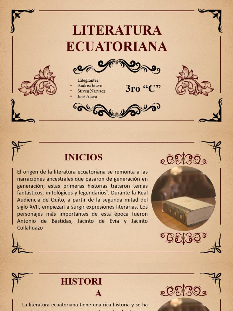 Literatura Ecuatoriana Presentacion | PDF | Ecuador