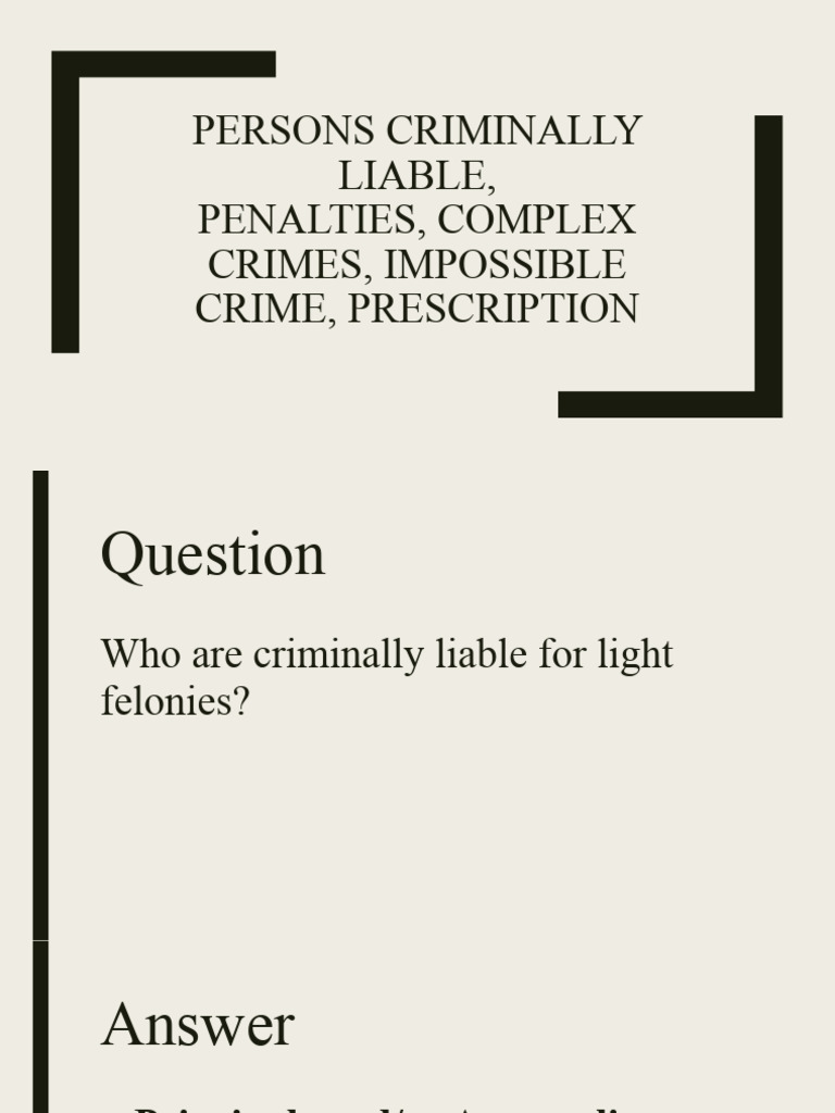 Penalties Art. 48 Impossible Crime Extinction of Criminal Liability | PDF | Aiding And Abetting ...