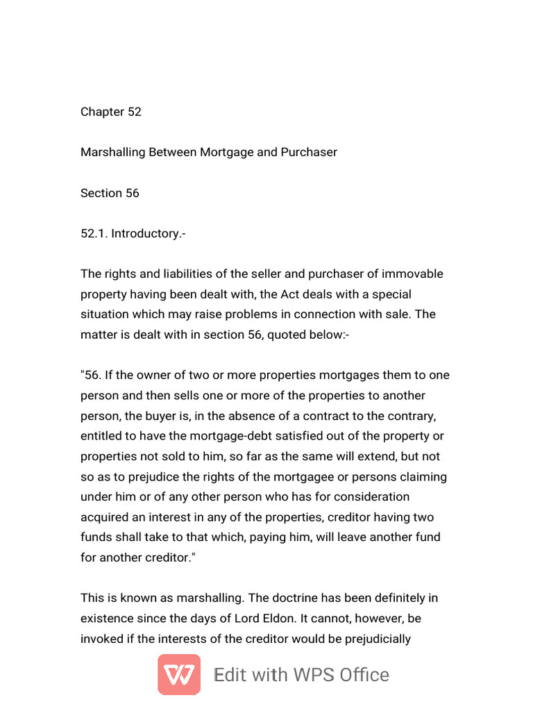 Section 52 TOPA | PDF | Mortgage Law | Mortgages