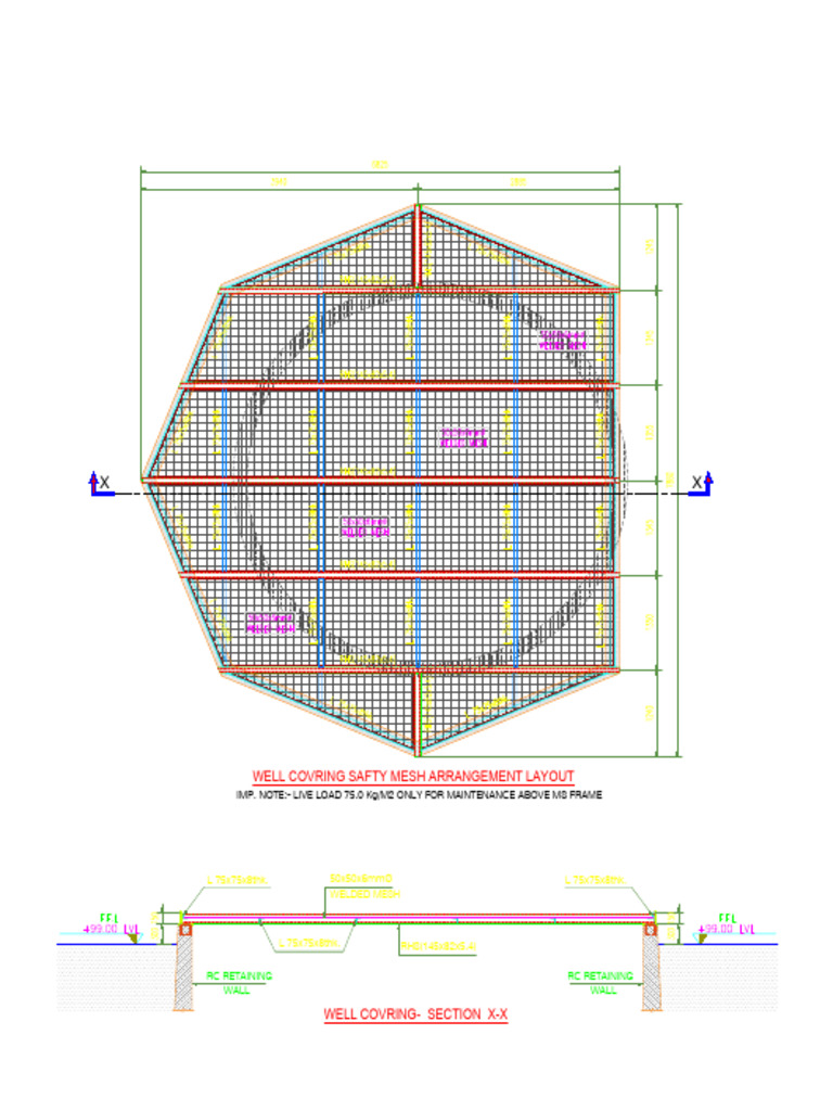 Existing Well Covering Safety Mesh Detailsl 06-02-2024-Model | PDF