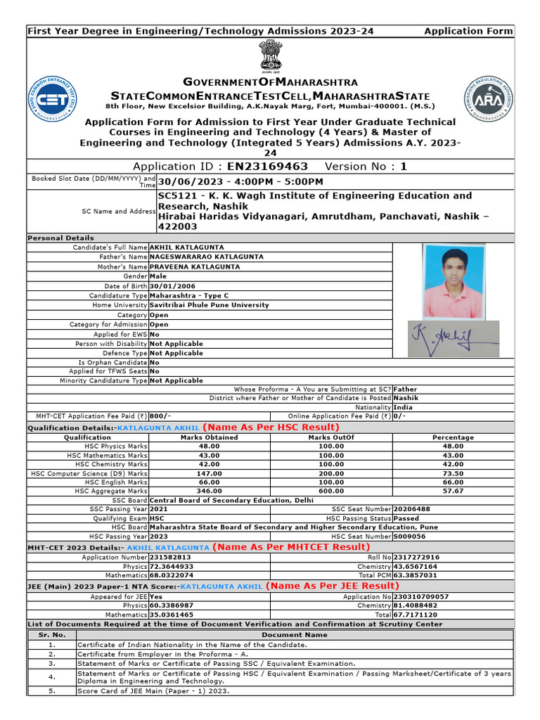 Cap Application Form Pdf University And College Admission