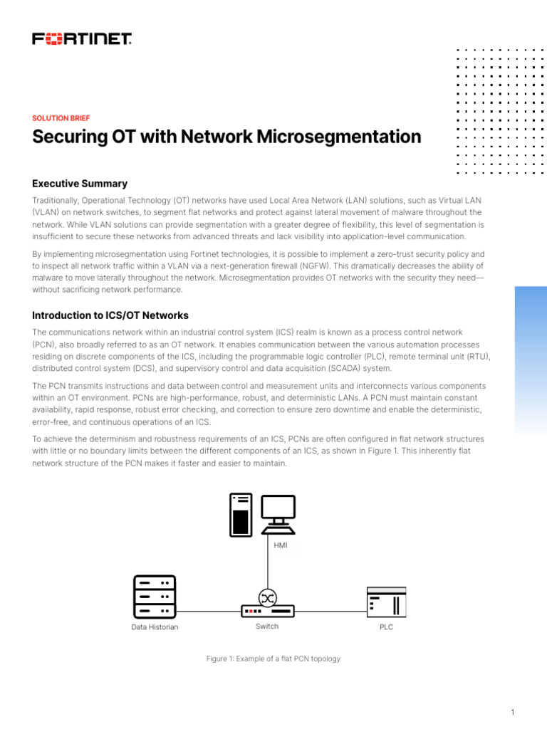 Fortinet - Securing OT With Network Microsegmentation | PDF | Computer ...