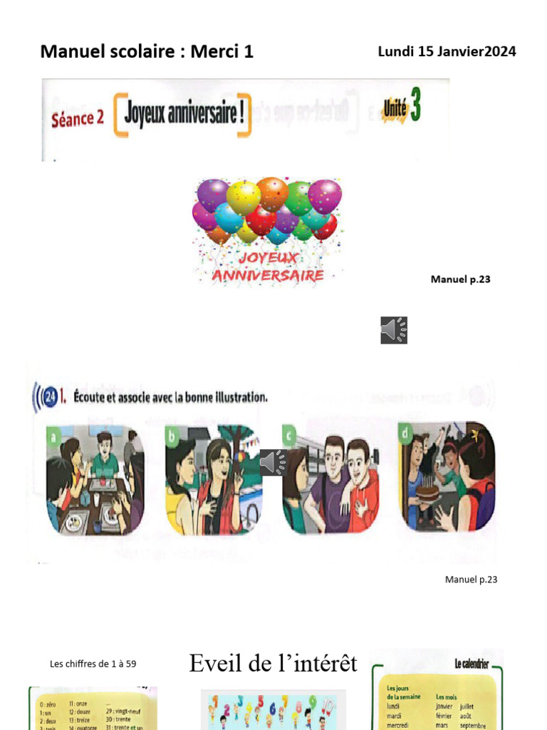 Gr6-Module3-Joyeux Anniversaire-2024 | PDF