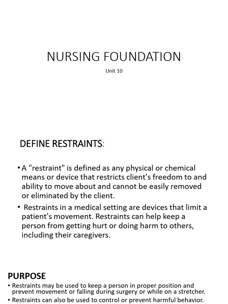 Fon Restraints | PDF | Patient | Clinical Medicine