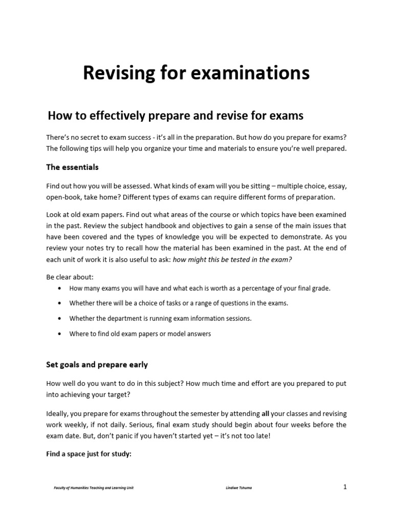 Examination Skills 101 | PDF | Multiple Choice | Essays