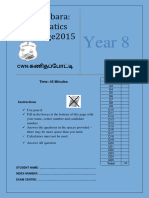 Chithambara: Mathematics Challenge2016: Year 3 | PDF