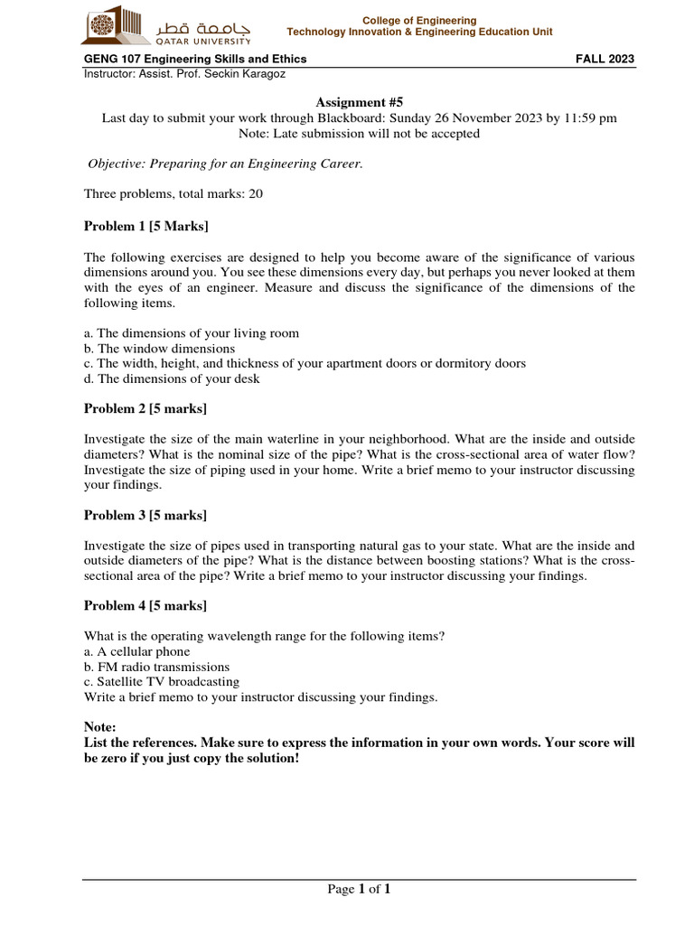 Engineering Skills Assignment Overview | PDF | Art | Technology ...