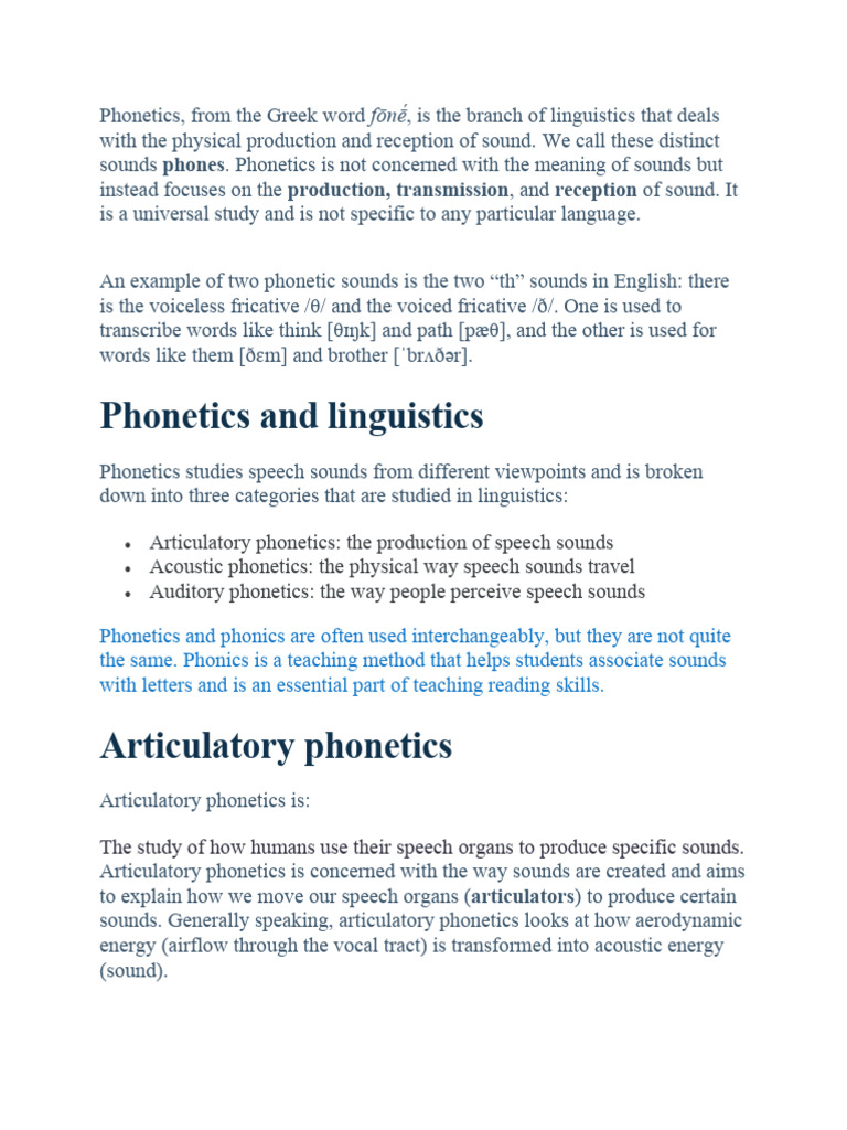 Phonetics | PDF | Phonetics | Sound