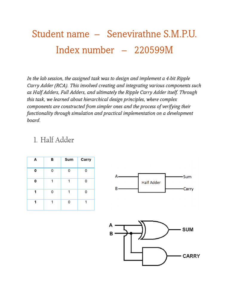 Adder | PDF | Applied Mathematics | Computer Science