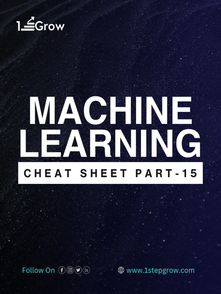 Learn Machine Learning Cheat Sheet Part-15 | PDF