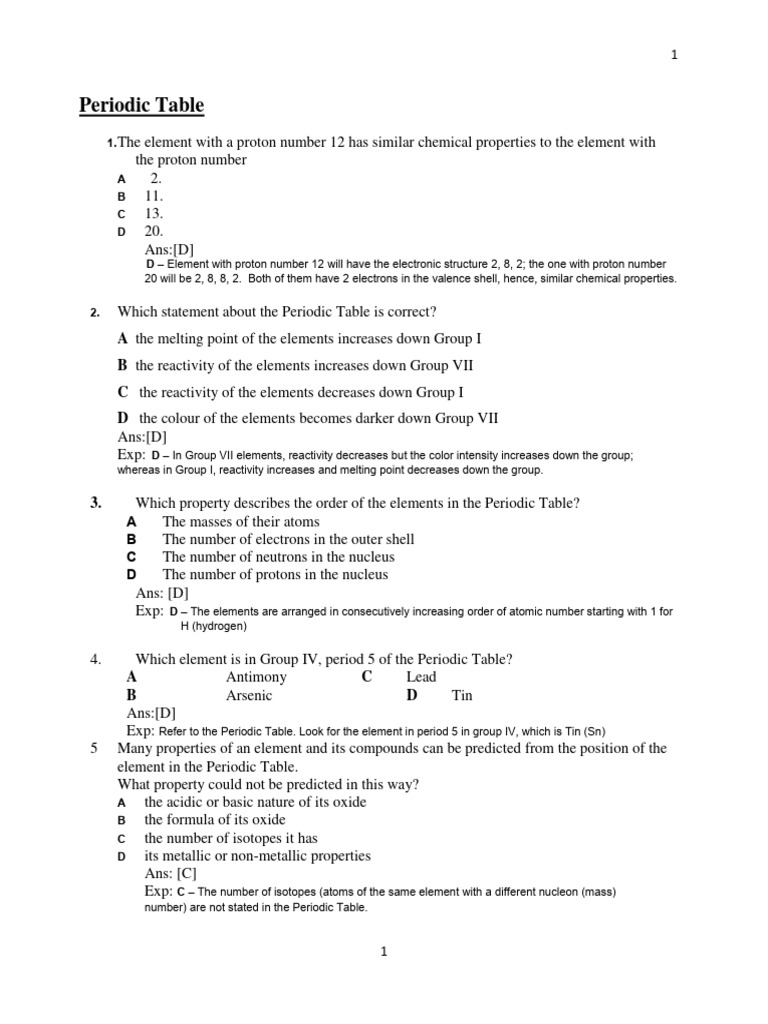 WS P.table (8 Files Merged) | PDF | Chemical Compounds | Chlorine