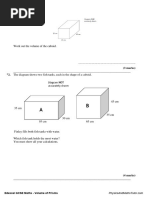 GCSE Volume of Prisms Exam Questions | PDF | Volume | Geometry