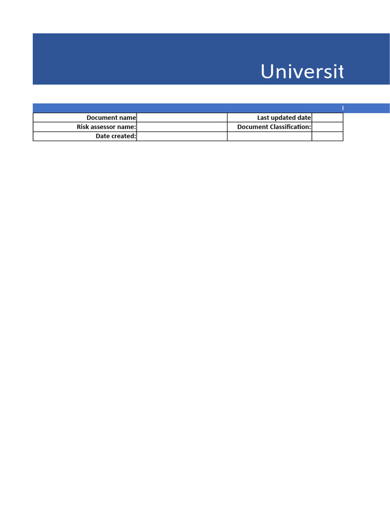 University of N Risk Assessment Summary | PDF | Vulnerability ...